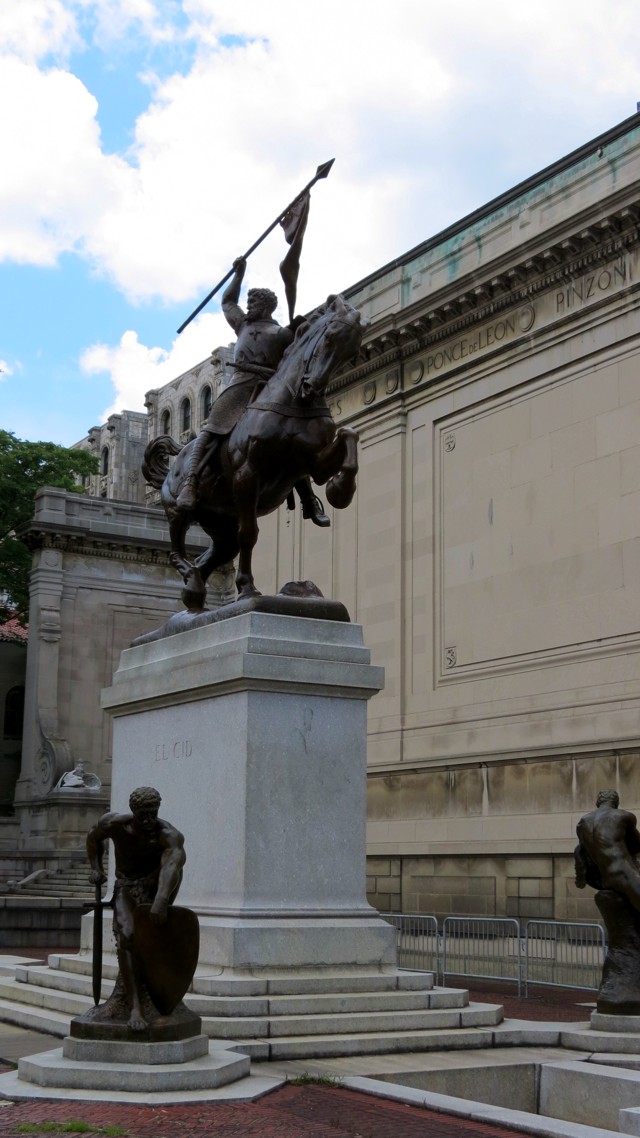 Equestrian statue of El Cid in NY New York City US