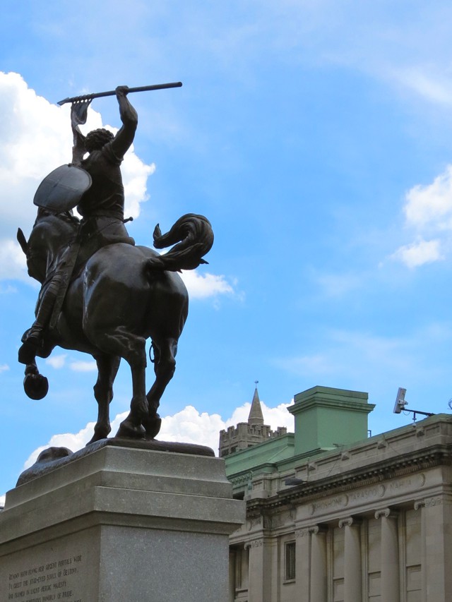 Equestrian statue of El Cid in NY New York City US