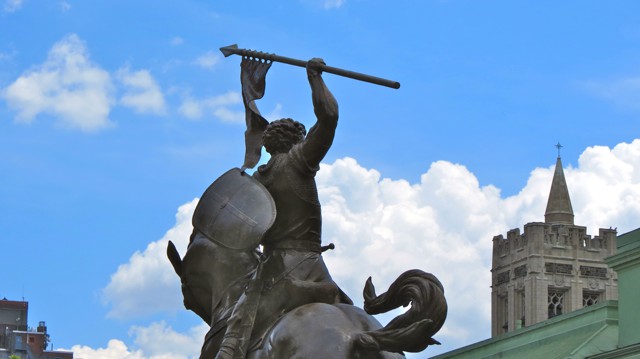Equestrian statue of El Cid in NY New York City US