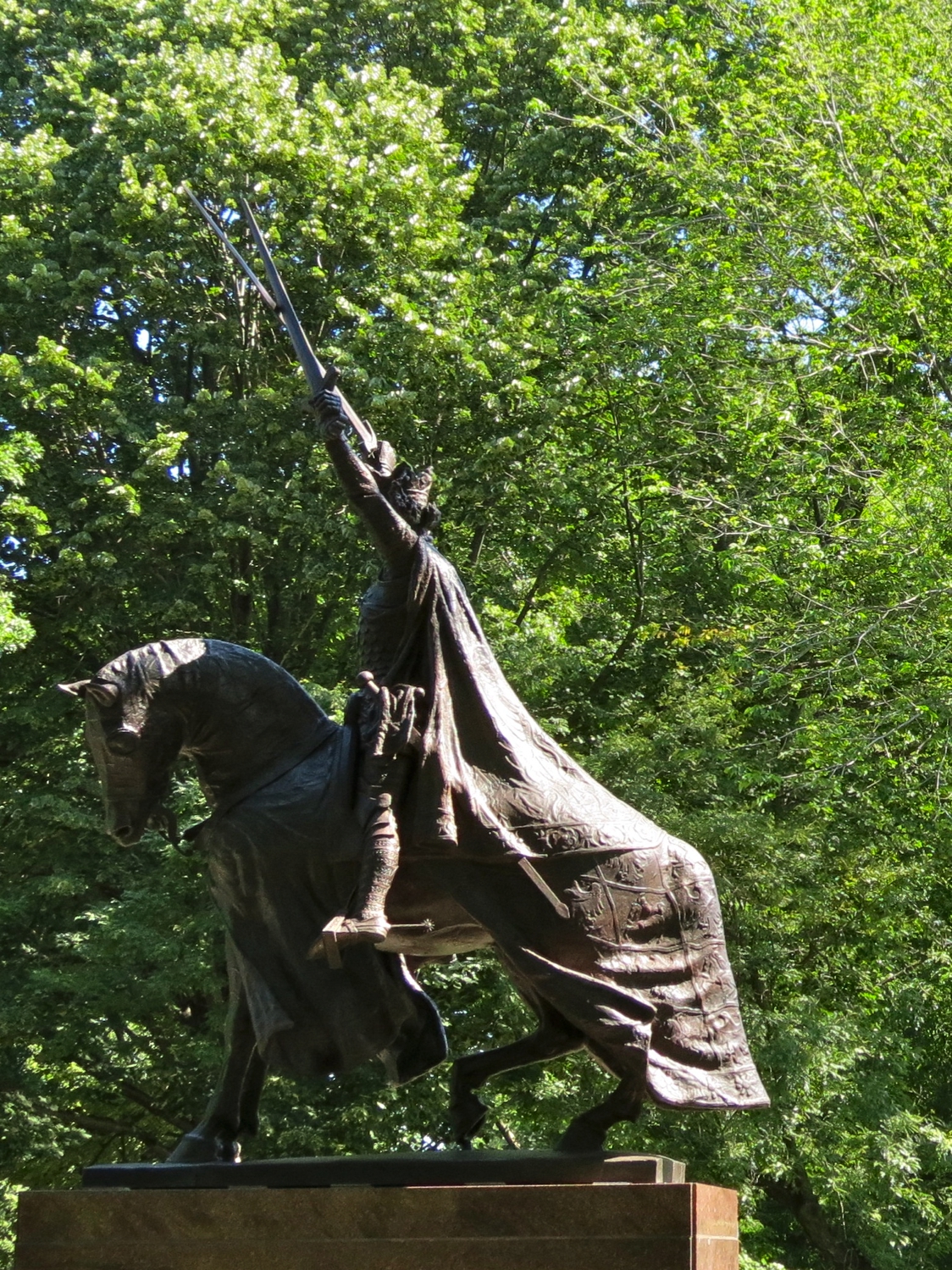 Equestrian statue of Wladyslaw Jagiello in NY New York City US