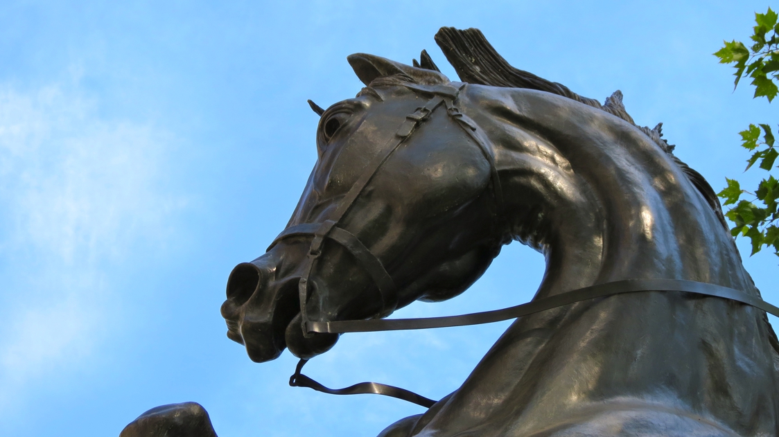 Equestrian statue of Jose Julian Marti in NY New York City US