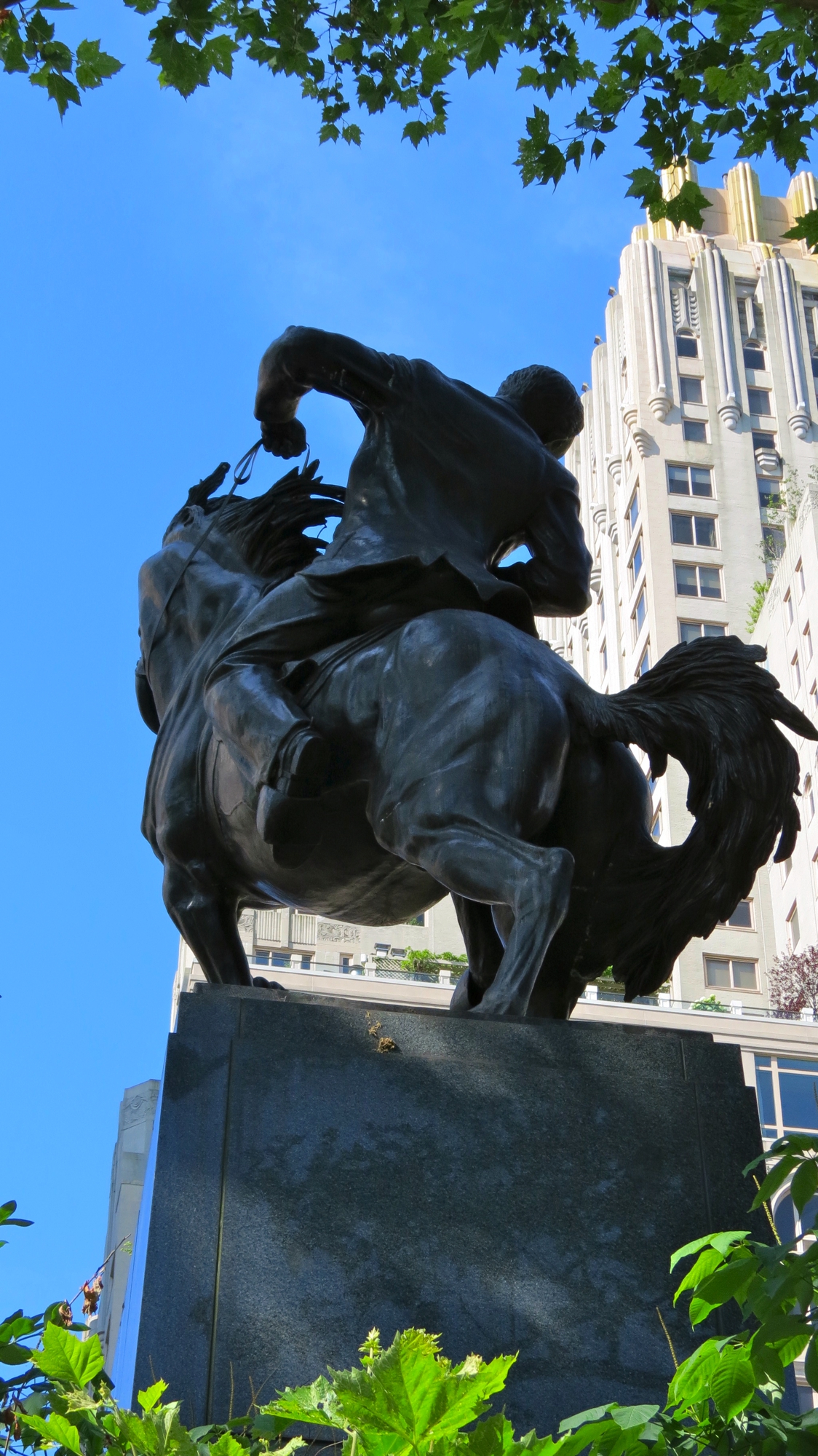Equestrian statue of Jose Julian Marti in NY New York City US