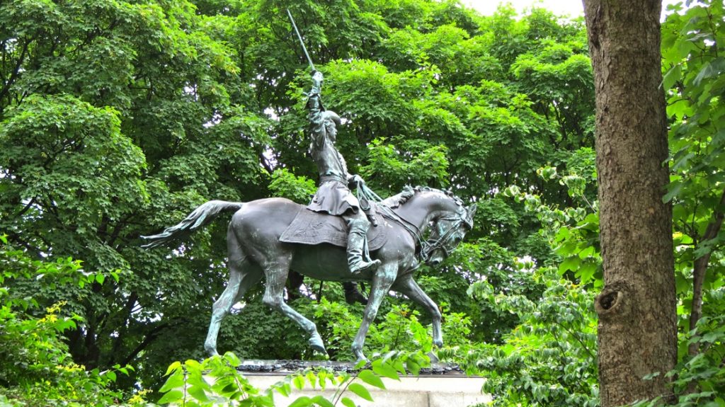 Equestrian statue of Henry Warner Slocum in NY New York City US