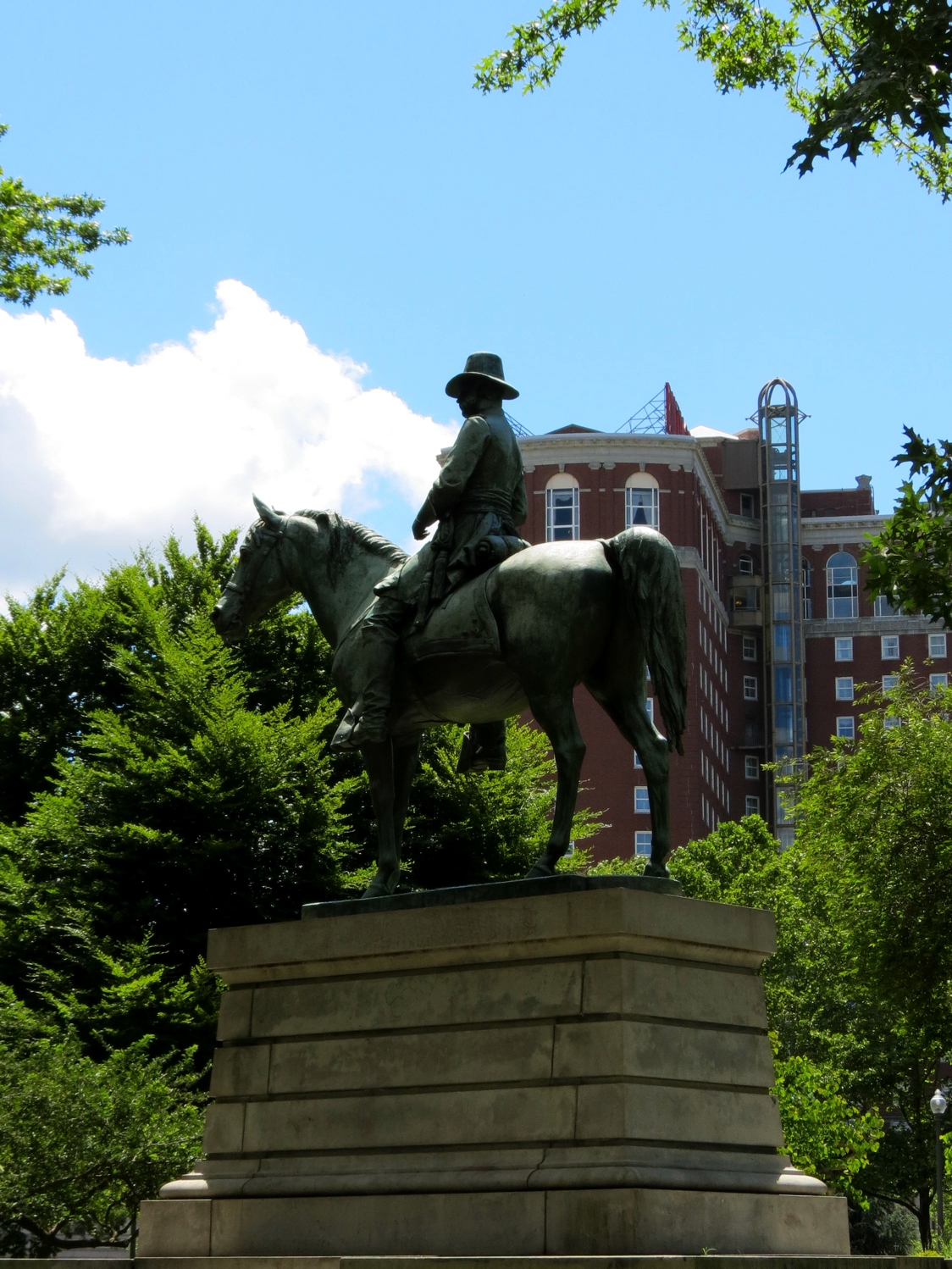 Equestrian statue of Ambrose Burnside in RI Providence US