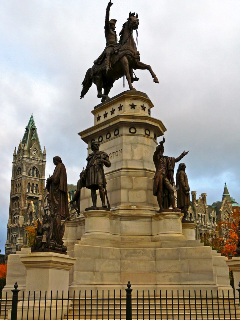 Equestrian statue of George Washington in VA Richmond US