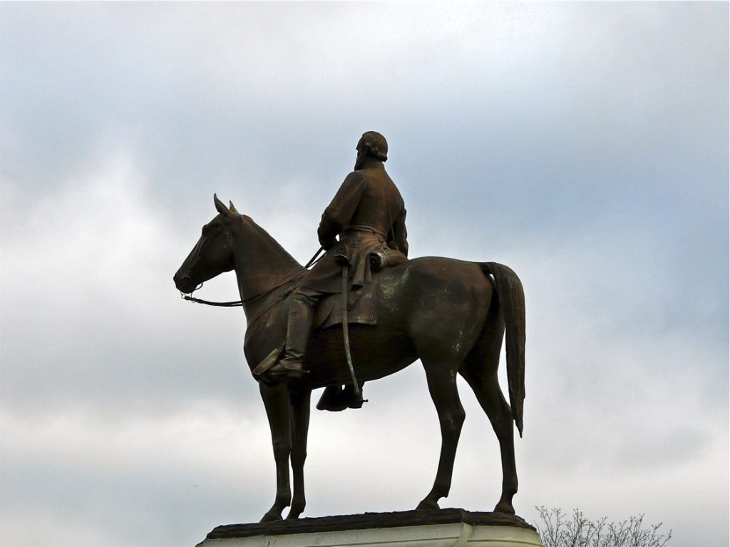 Equestrian statue of Thomas Jonathan Jackson in VA Richmond US