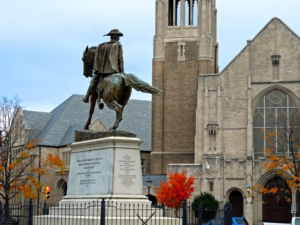 Equestrian statue of James Ewell Brown Stuart in VA Richmond US
