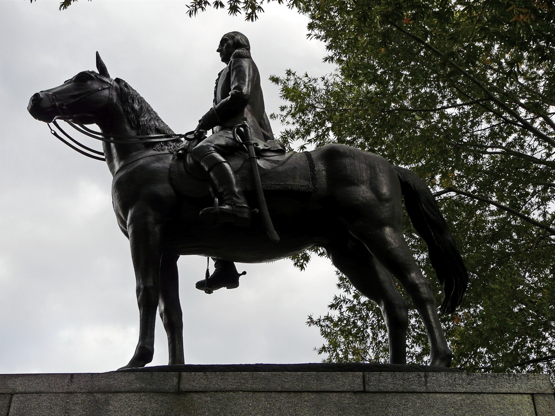 Equestrian statue of Bernardo de Galvez in Washington D.C. US