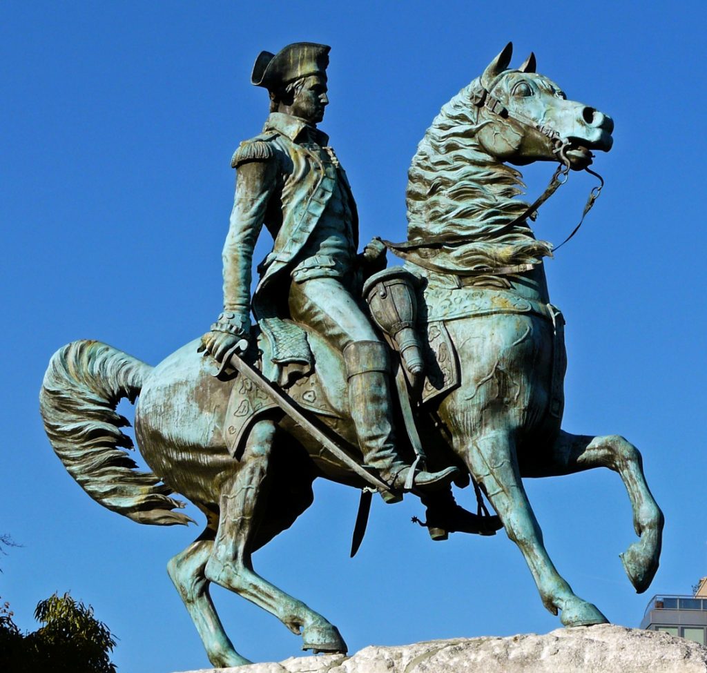 Equestrian statue of George Washington in Washington D.C. US