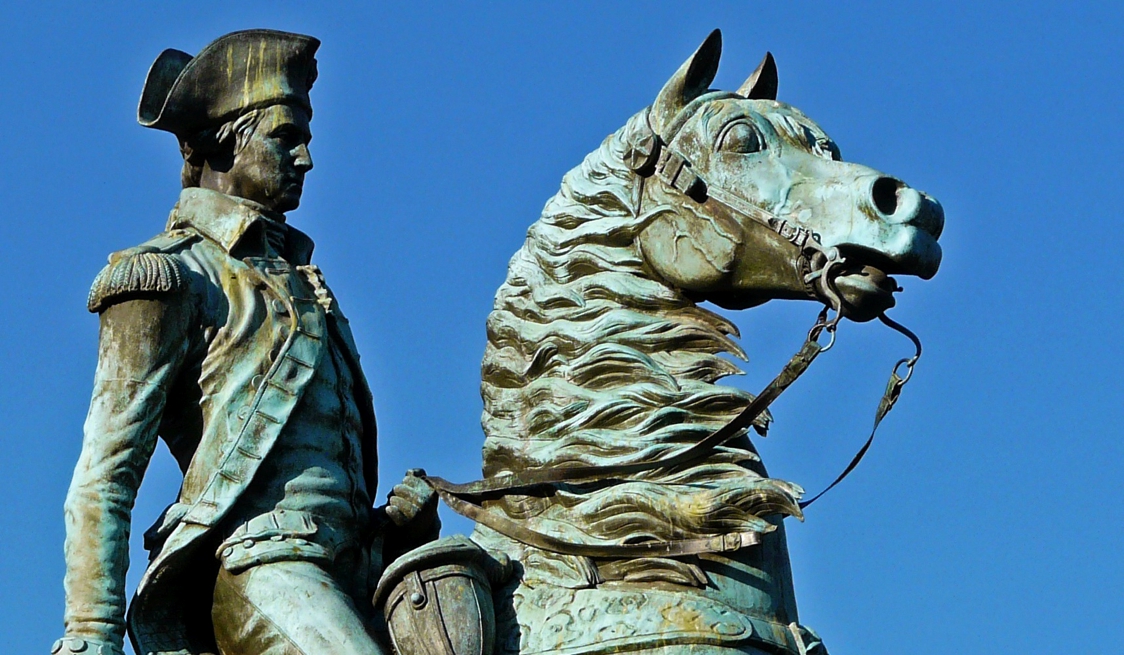 Equestrian statue of George Washington in Washington D.C. US