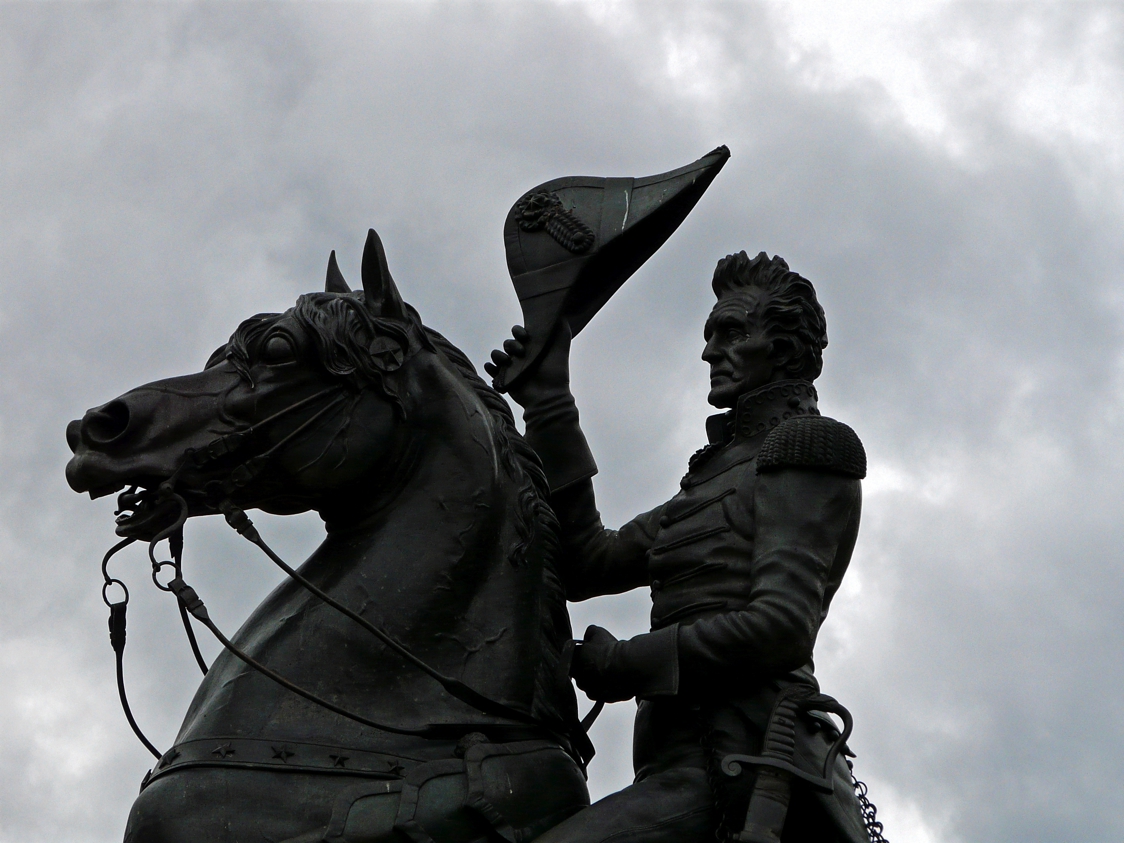 Equestrian statue of Andrew Jackson in Washington D.C. US