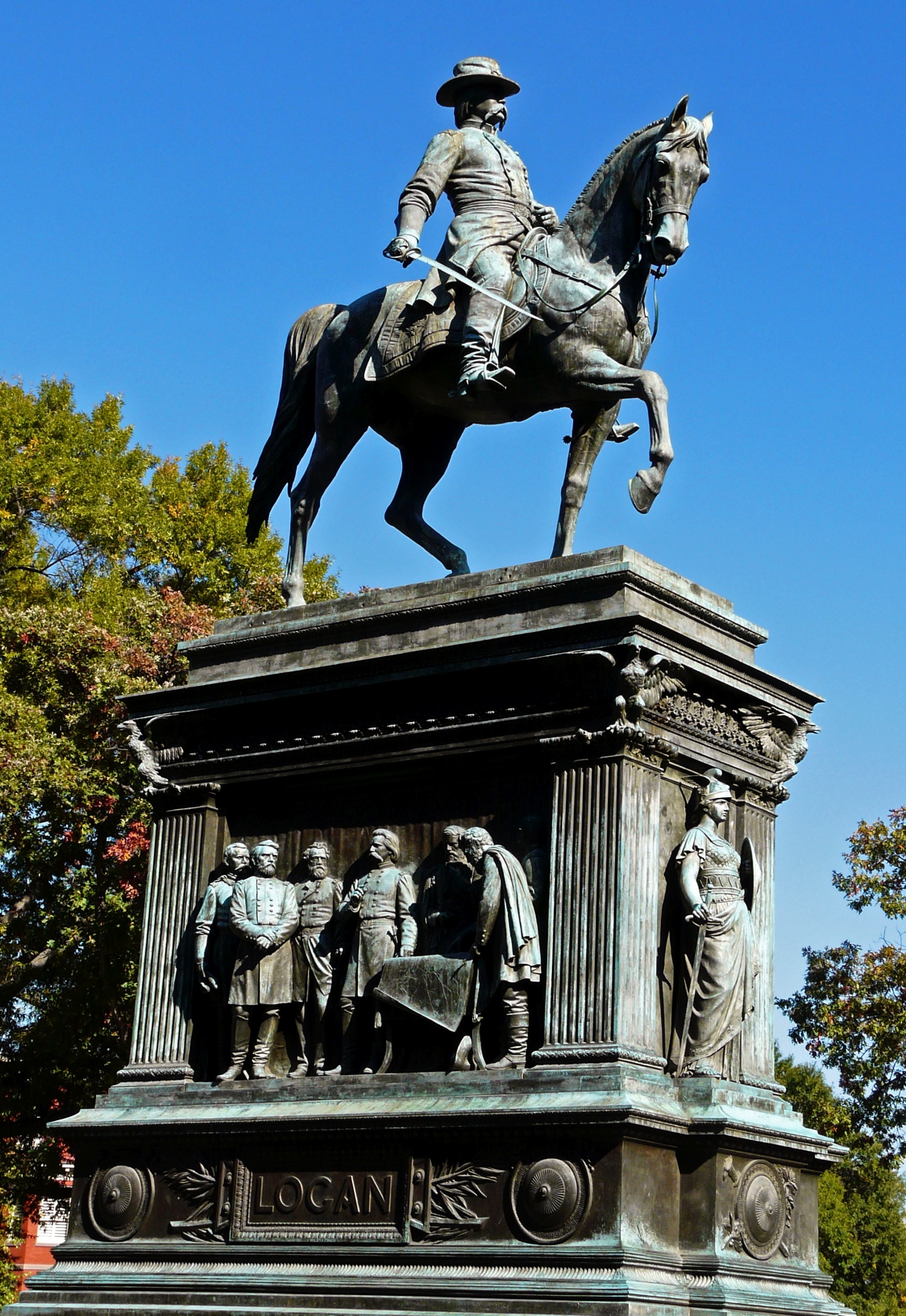 Equestrian statue of John Logan in Washington D.C. US