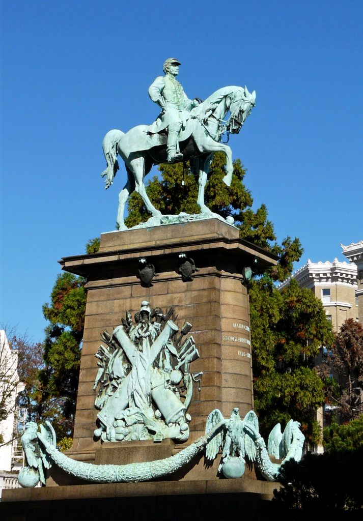 Equestrian statue of George Brinton McClellan in Washington D.C. US