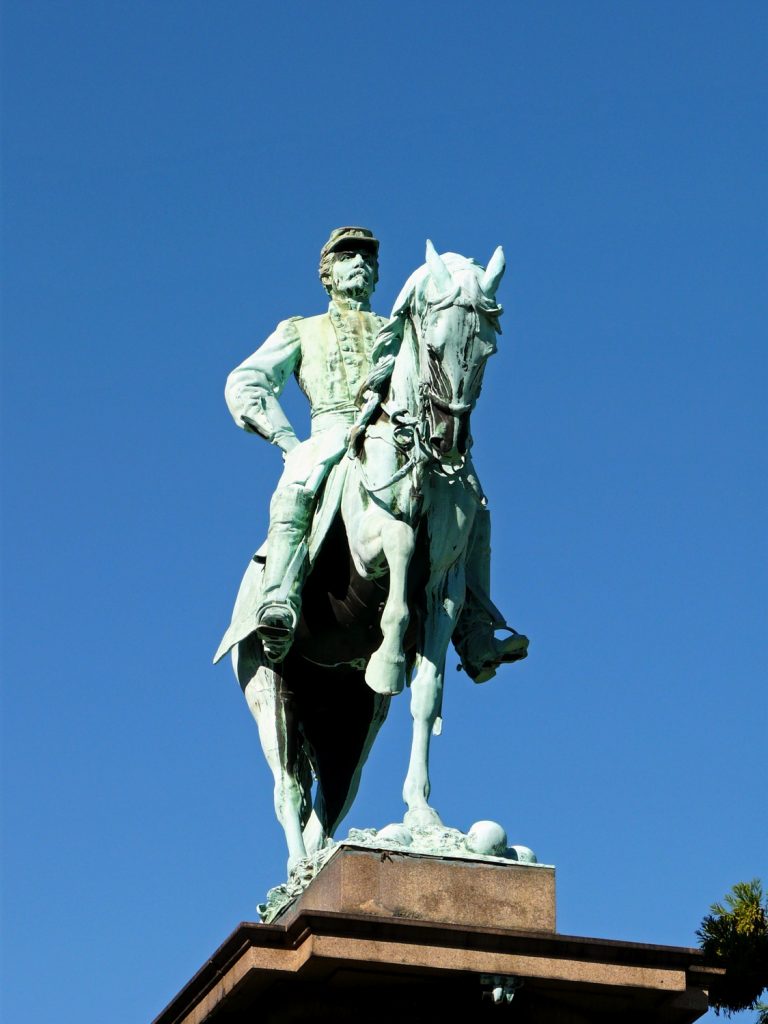 Equestrian statue of George Brinton McClellan in Washington D.C. US