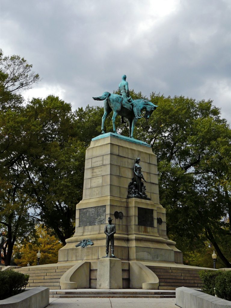 Equestrian statue of William Tecumseh Sherman in Washington D.C. US