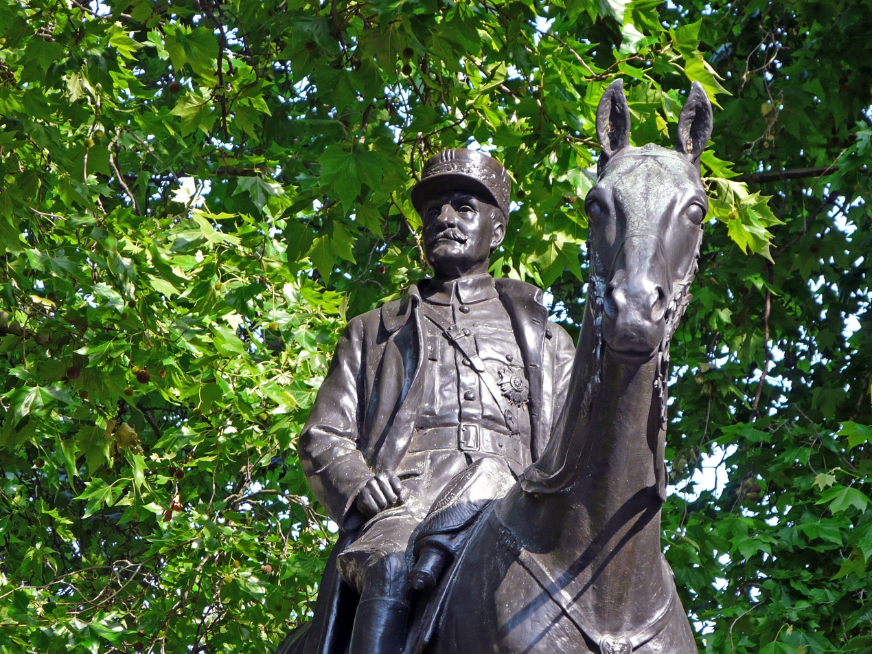 Equestrian statue of Ferdinand Foch in London UK