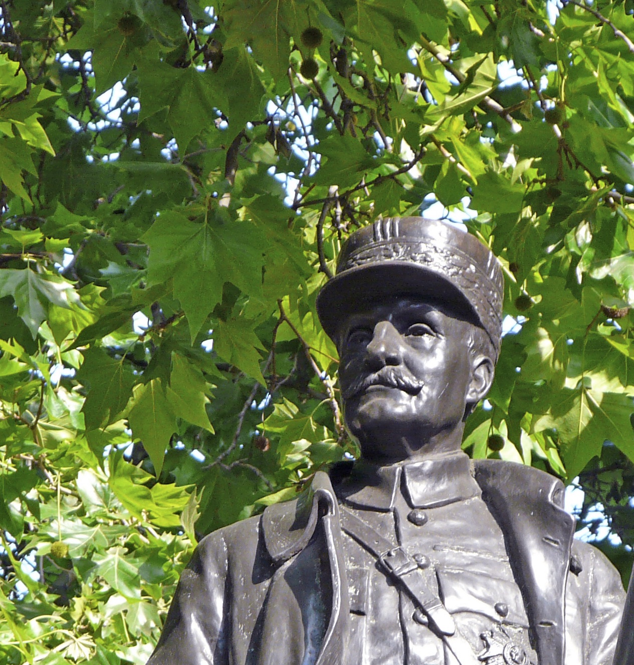 Equestrian statue of Ferdinand Foch in London UK