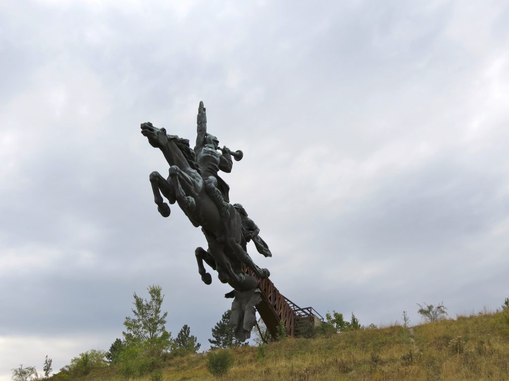 Equestrian statue of Semyon Budyonny in Olesko Ukraine