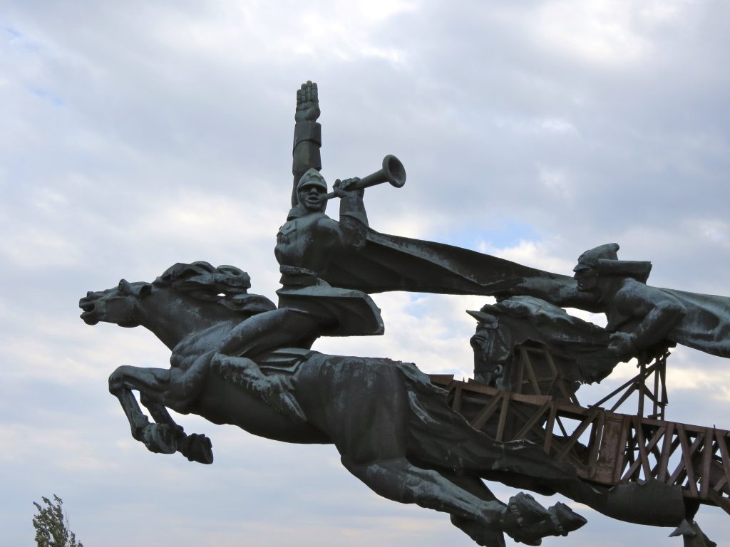 Equestrian statue of Semyon Budyonny in Olesko Ukraine