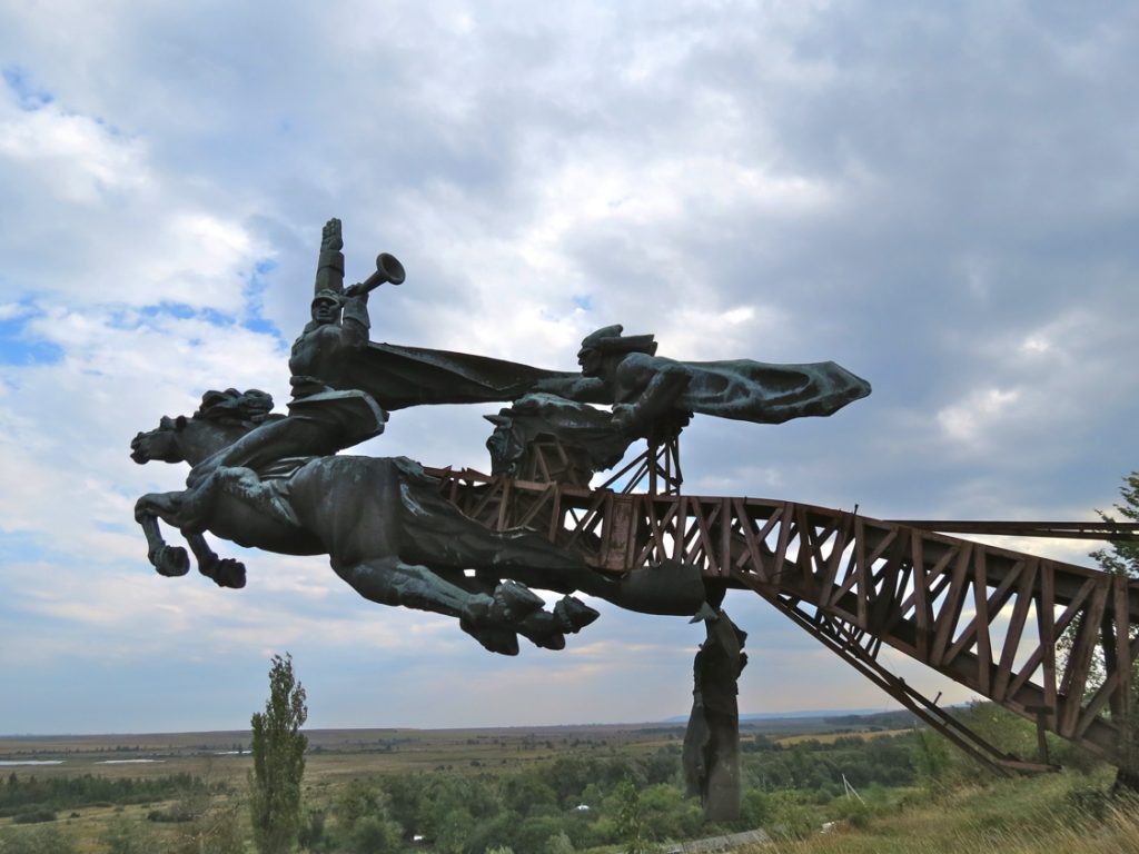 Equestrian statue of Semyon Budyonny in Olesko Ukraine