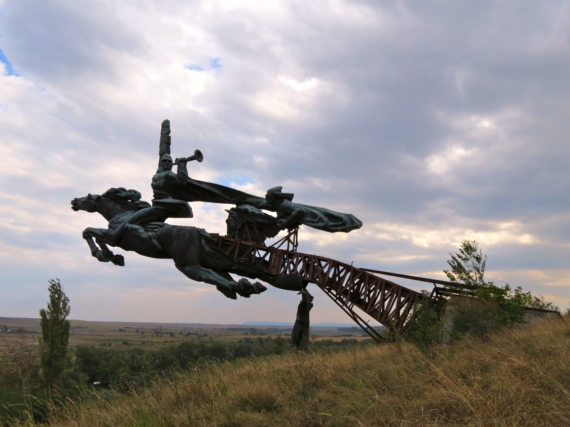 Equestrian statue of Semyon Budyonny in Olesko Ukraine