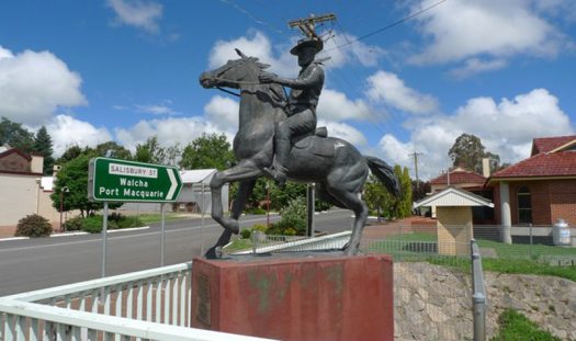 Equestrian statue of Frederick Ward in Uralla NSW Australia