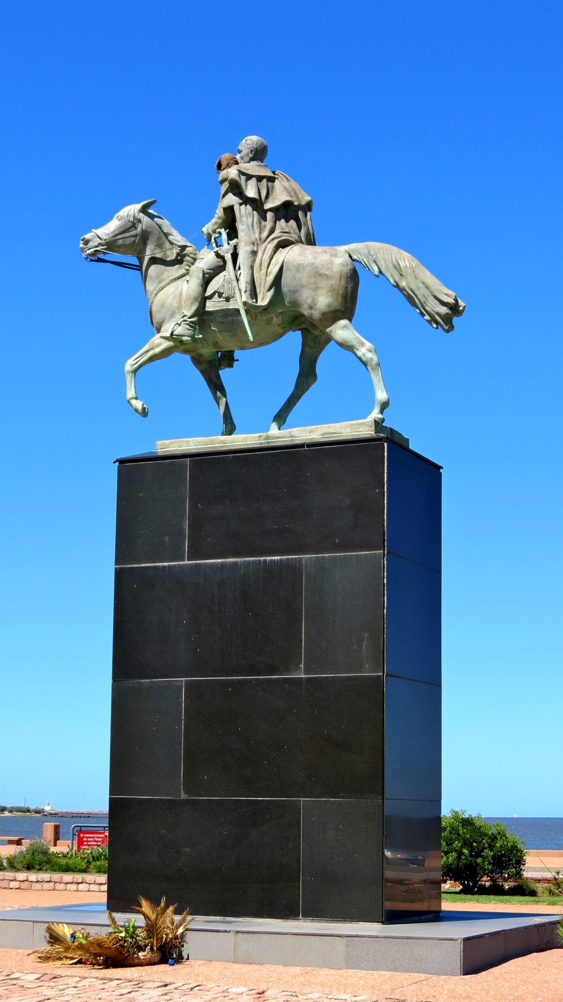 Equestrian statue of Simon Bolivar in Montevideo Uruguay