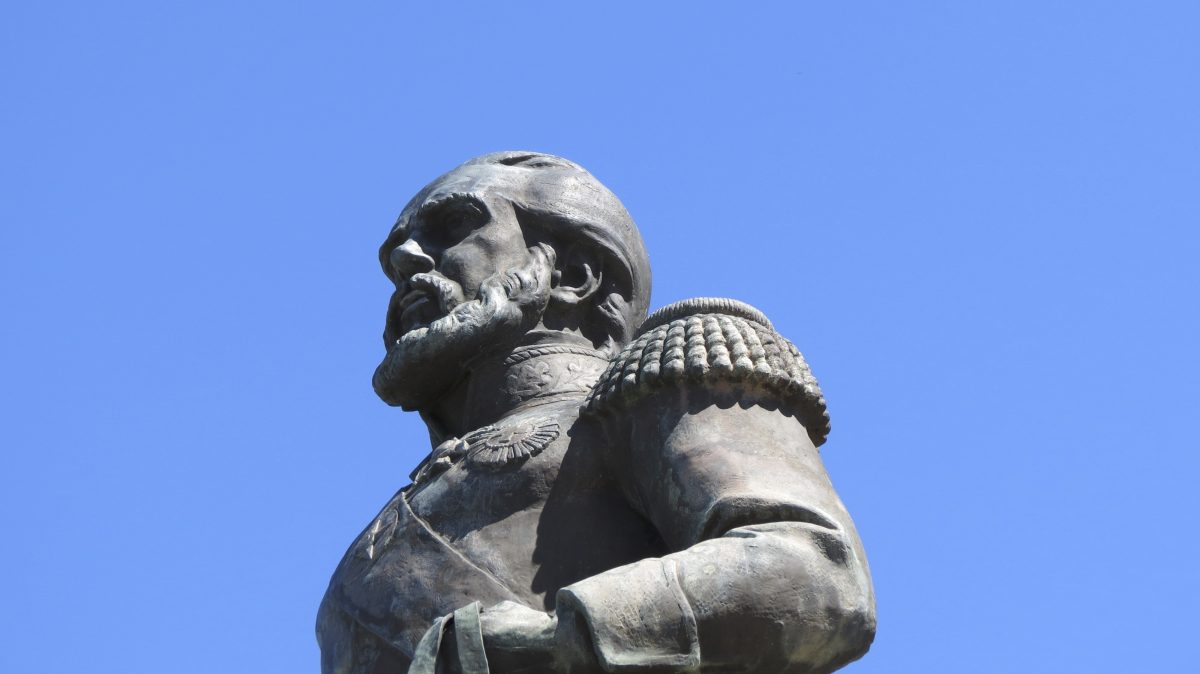 Equestrian statue of Francisco Solano Lopez in Montevideo Uruguay
