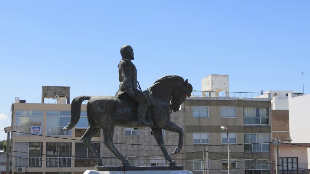 Equestrian statue of Francisco Solano Lopez in Montevideo Uruguay