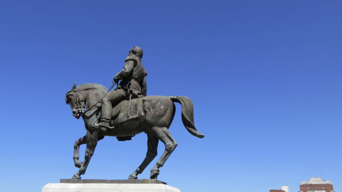 Equestrian statue of Francisco Solano Lopez in Montevideo Uruguay