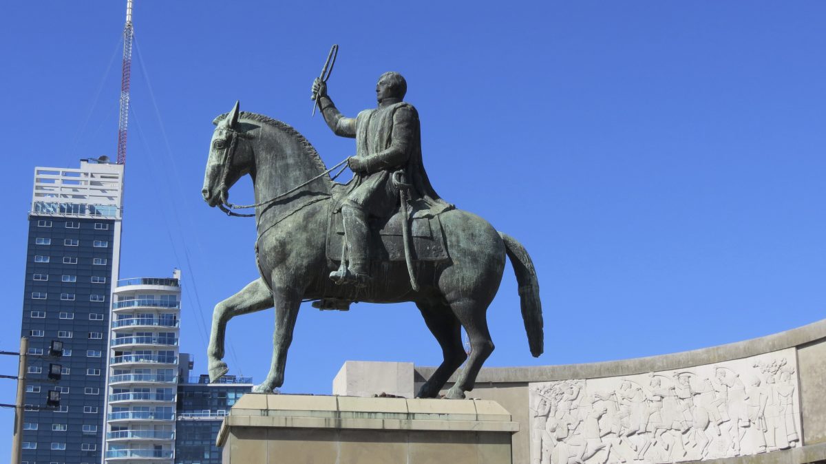Equestrian statue of Fructuosa Rivera in Montevideo Uruguay