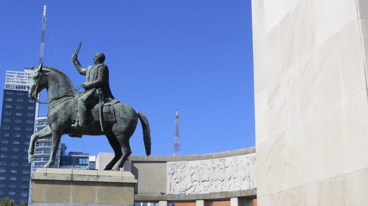 Equestrian statue of Fructuosa Rivera in Montevideo Uruguay