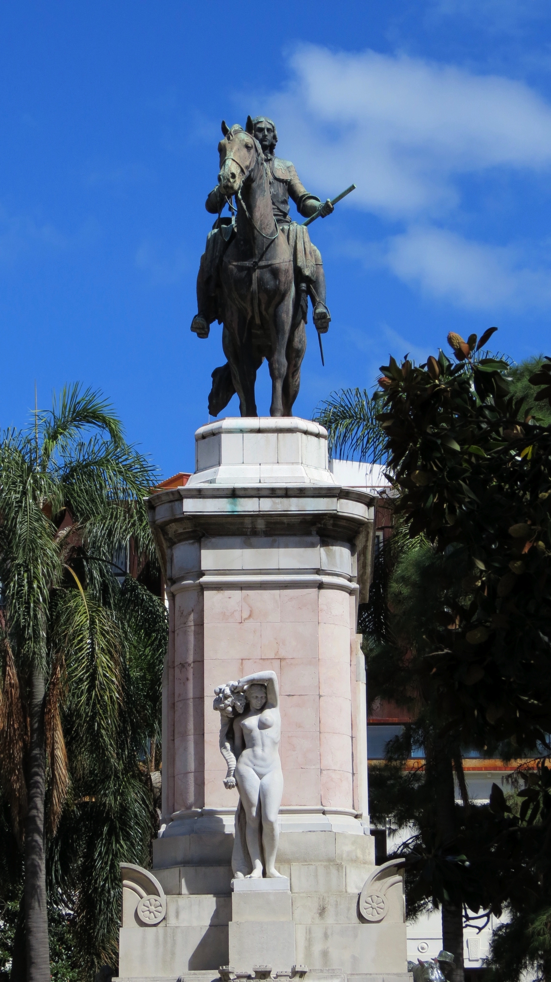 Equestrian statue of Bruno de Zabala in Montevideo Uruguay