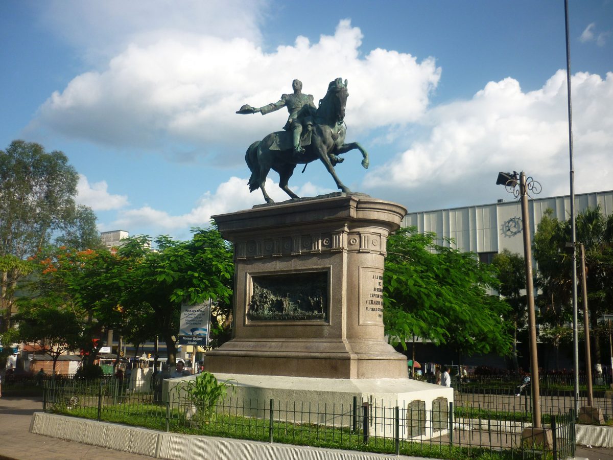 Equestrian statue of Gerardo Barrios in San Salvador El Salvador