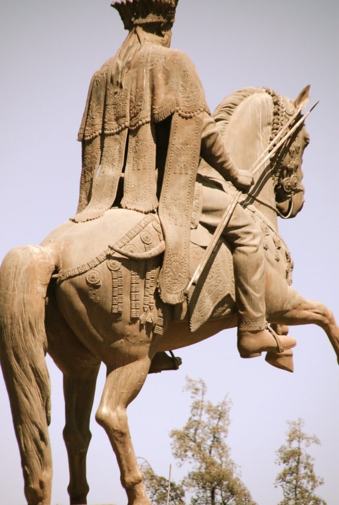 Equestrian statue of Menelik ll in Addis Ababa Ethiopia