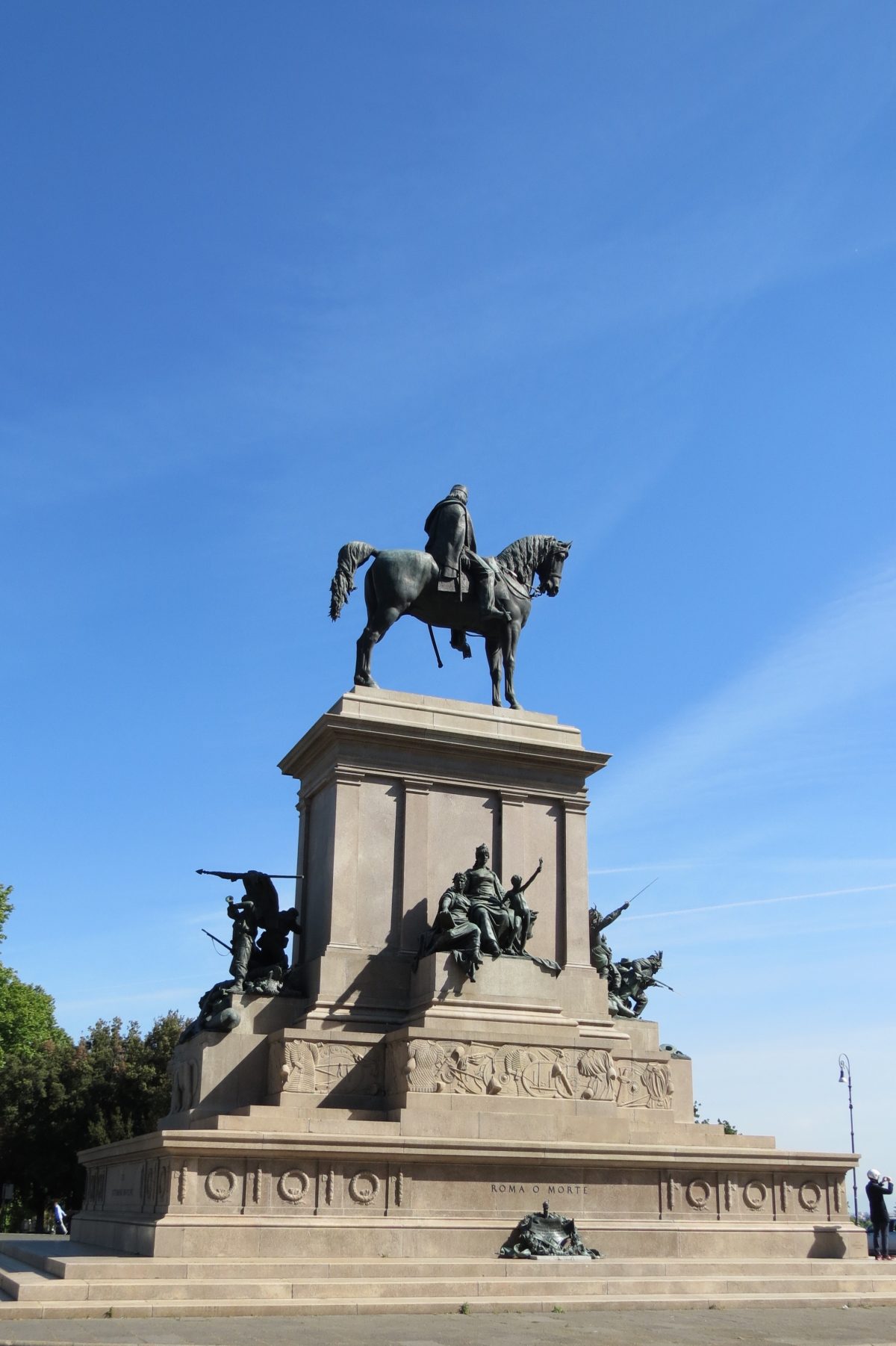 Equestrian statue of Giuseppe Garibaldi in Rome Italy