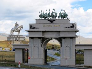 Equestrian statue of Mukhulai (Muqali) in Tsonjin Boldog Mongolia