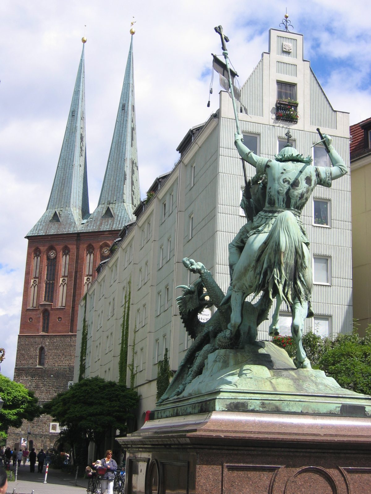 Equestrian statue of Saint George in Berlin Germany