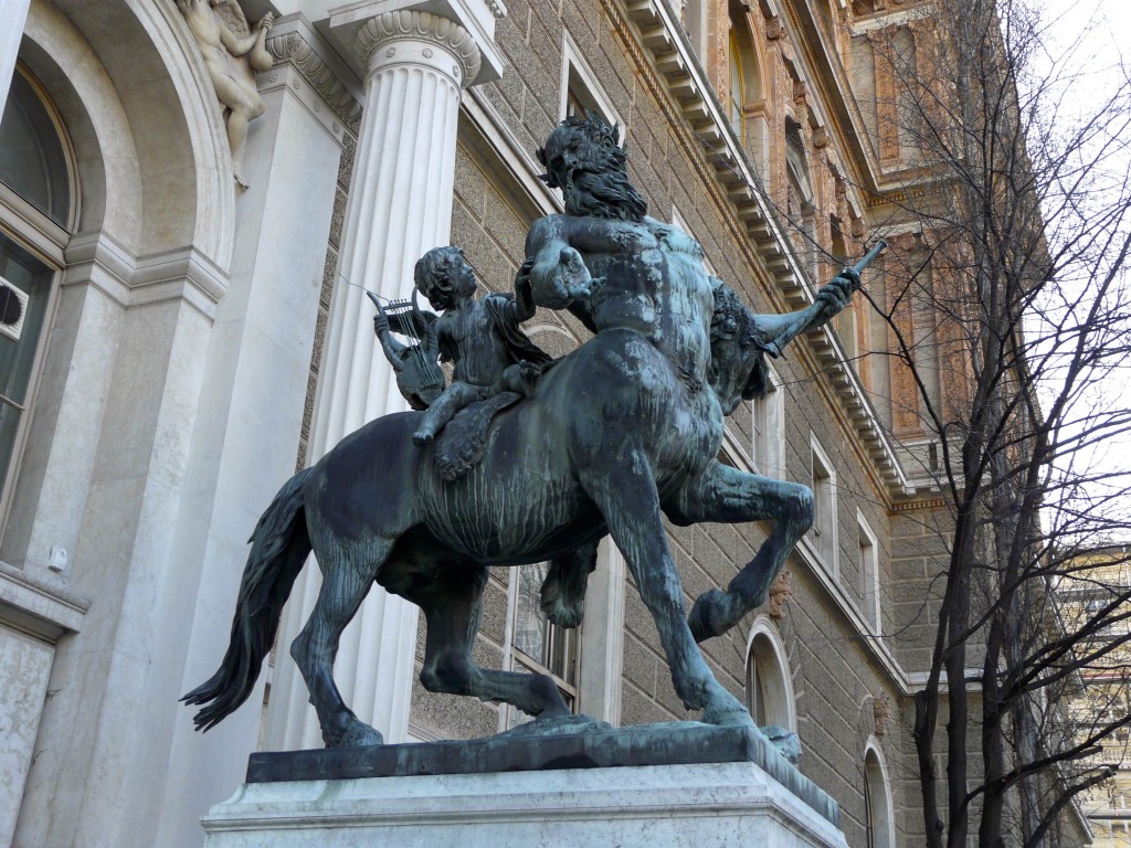 Equestrian statue of Centaurs in Vienna Austria