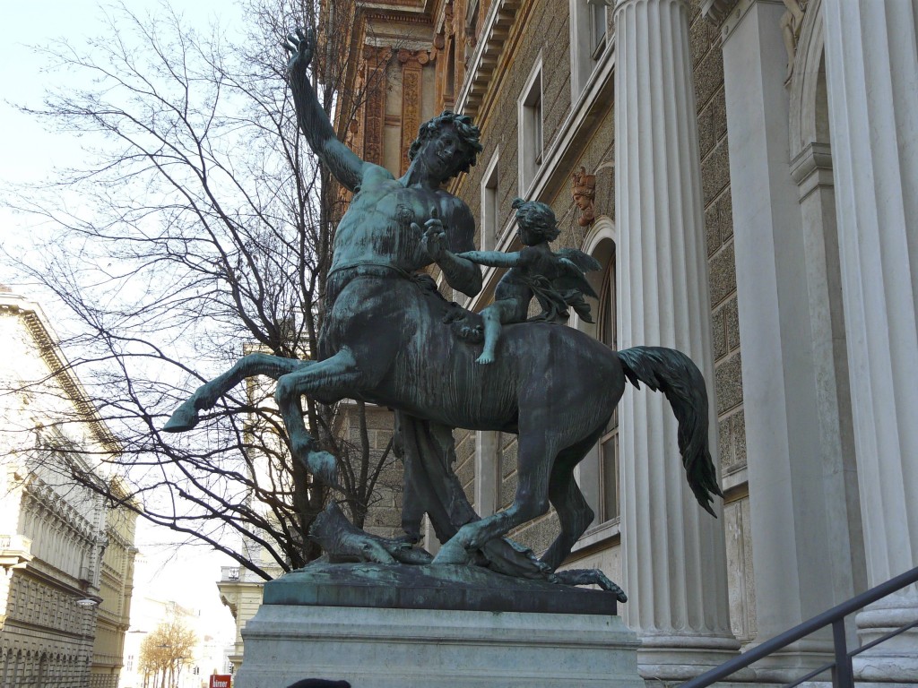 Equestrian statue of Centaurs in Vienna Austria