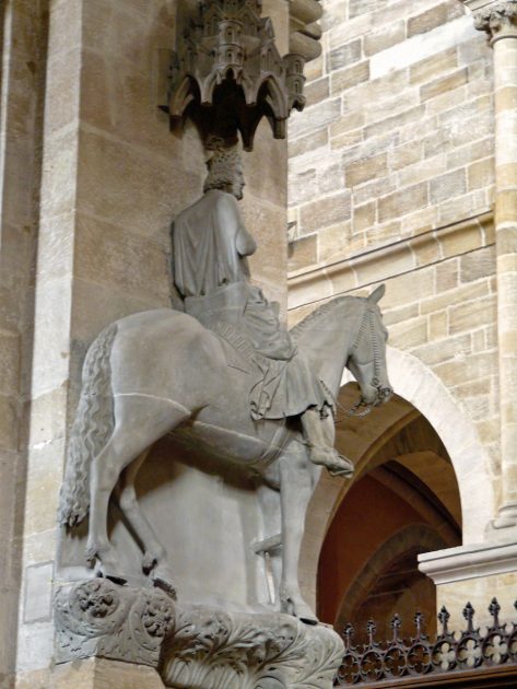 Equestrian statue of Bamberger Reiter in Bamberg Germany