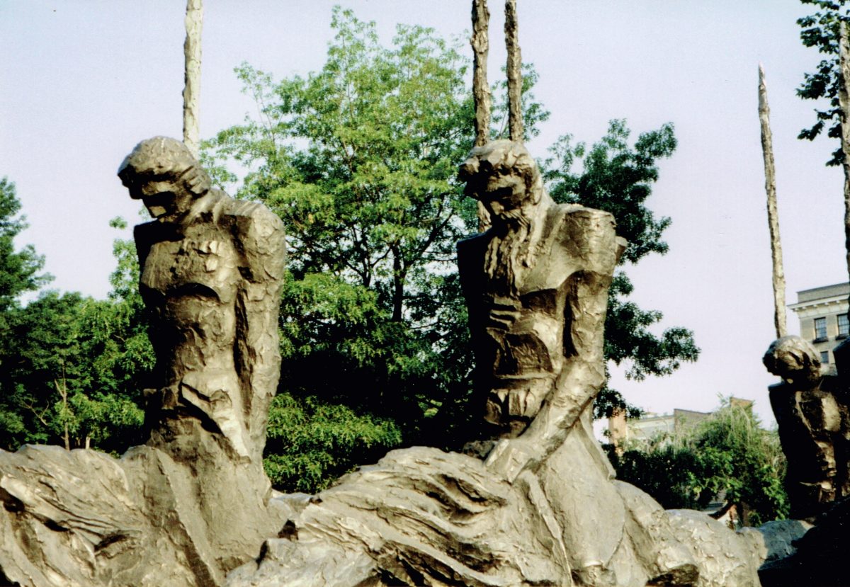 Equestrian statue of Partisans in MA Boston US