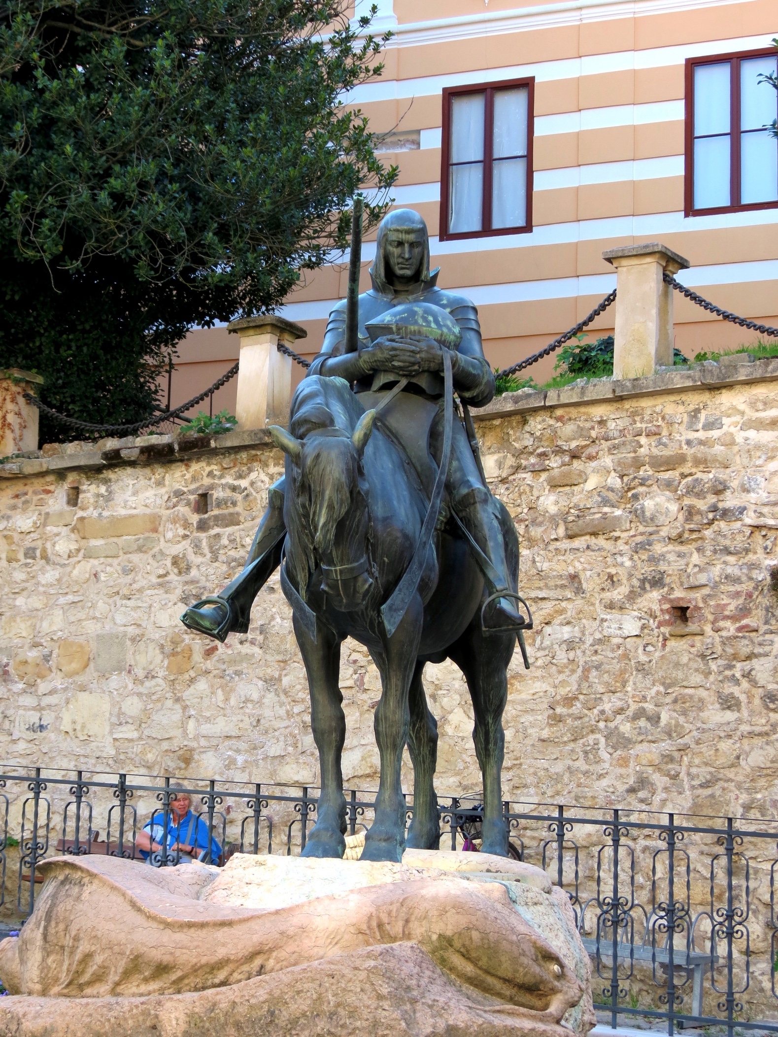 Equestrian statue of Saint George in Zagreb Croatia