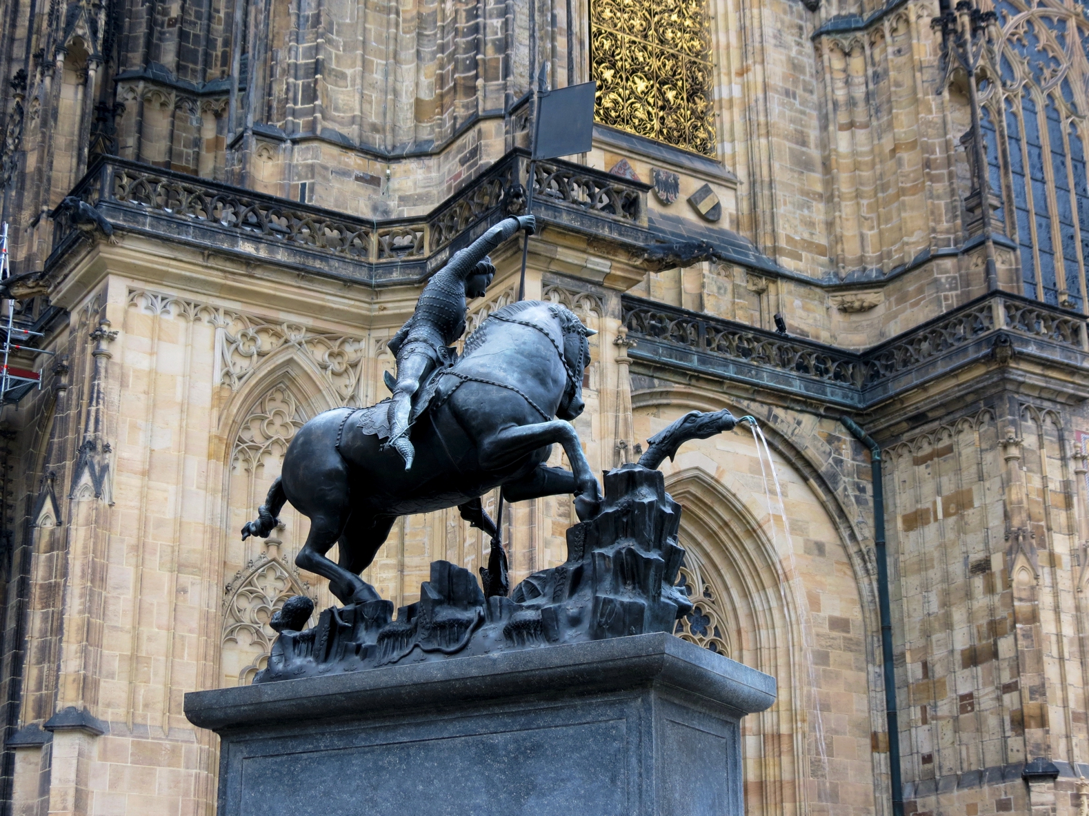 Equestrian statue of Saint George in Prague Czech Republic