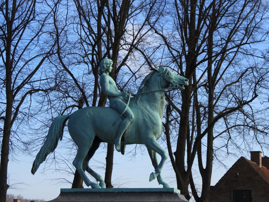 Equestrian statue of Young man on horseback in Copenhagen Denmark