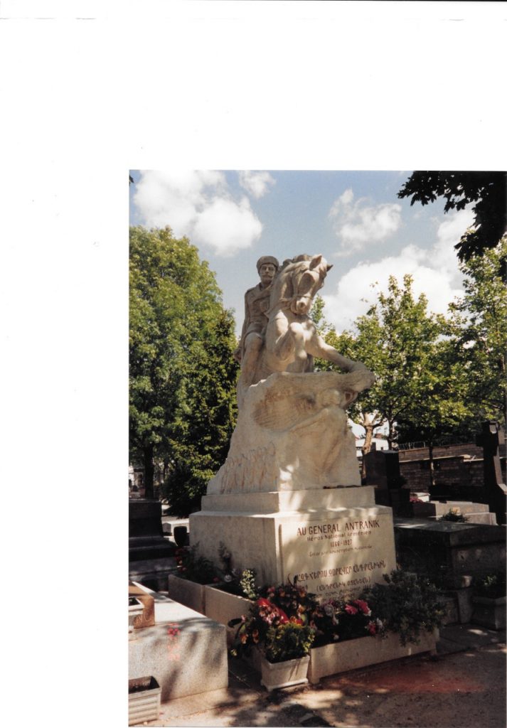 Equestrian statue of Andranik in Paris France
