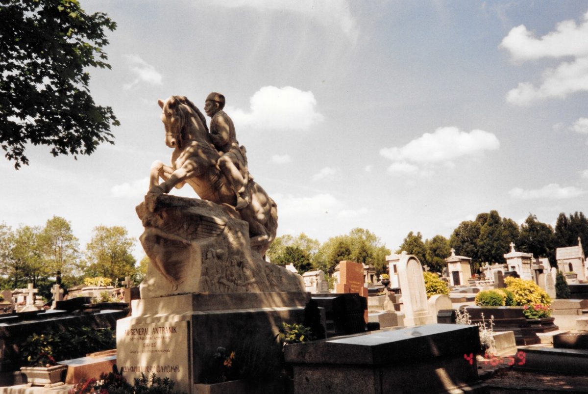 Equestrian statue of Andranik in Paris France