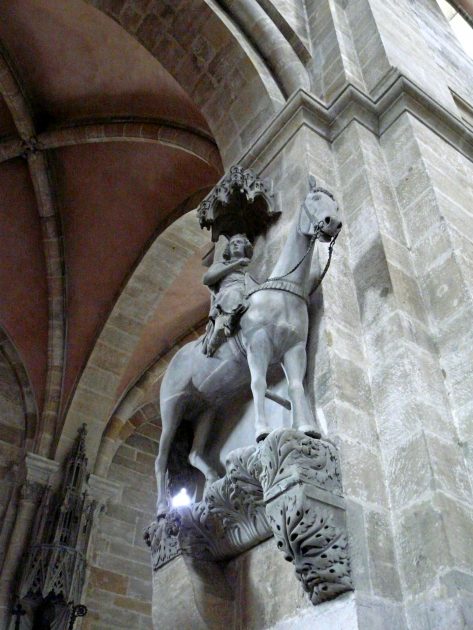 Equestrian statue of Bamberger Reiter in Bamberg Germany