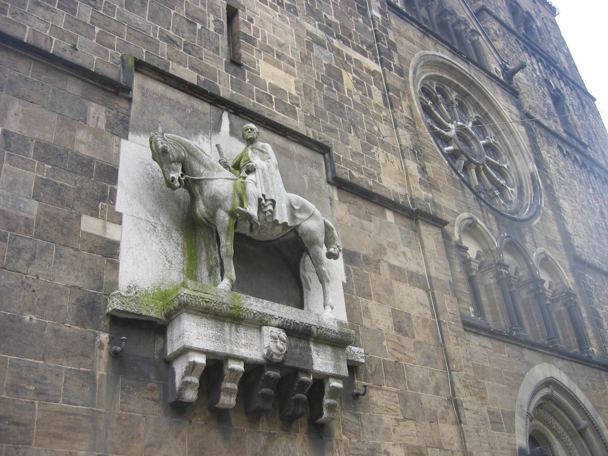 Equestrian statue of Helmuth von Moltke (der alte) in Bremen Germany