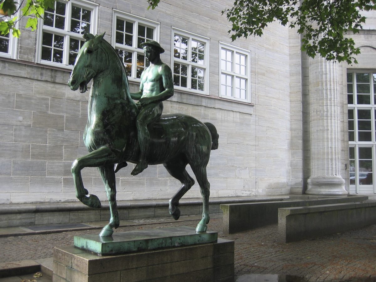 Equestrian statue of Rider (Reiter) in Hamburg Germany